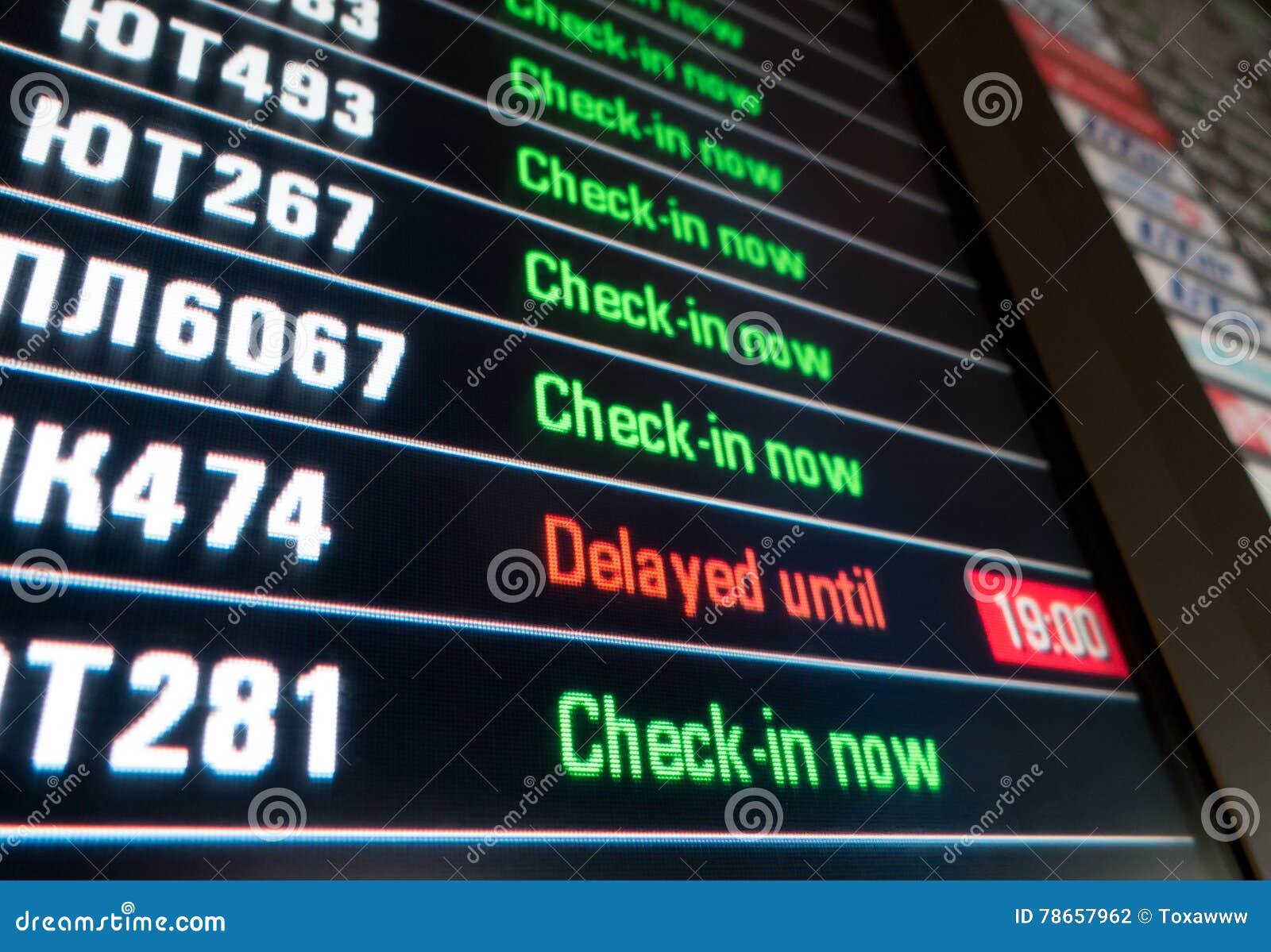 Timetable Digital Board at an Airport Editorial Photography - Image of ...