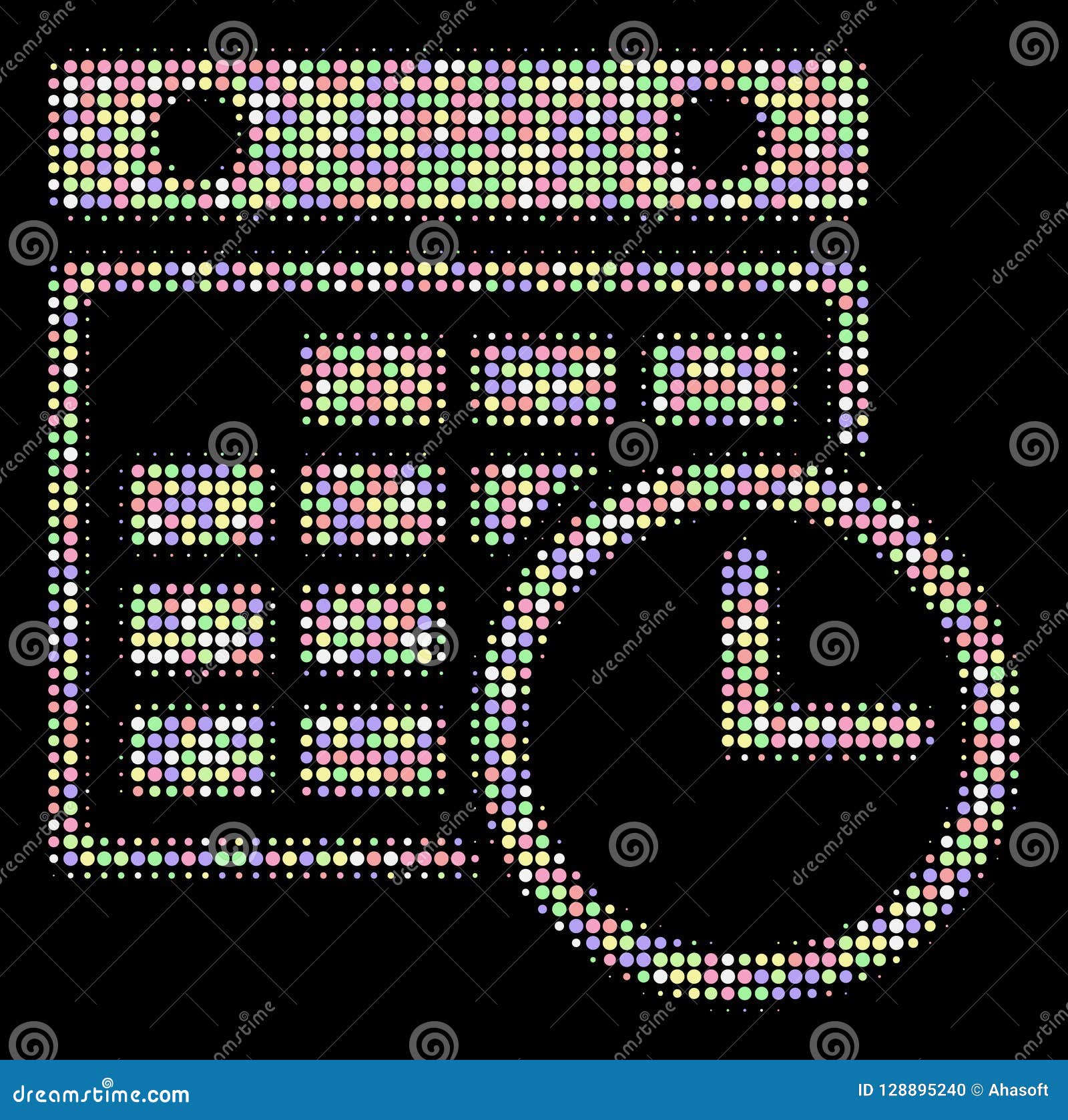 Timetable Halftone Composition of Dots Stock Vector - Illustration of ...