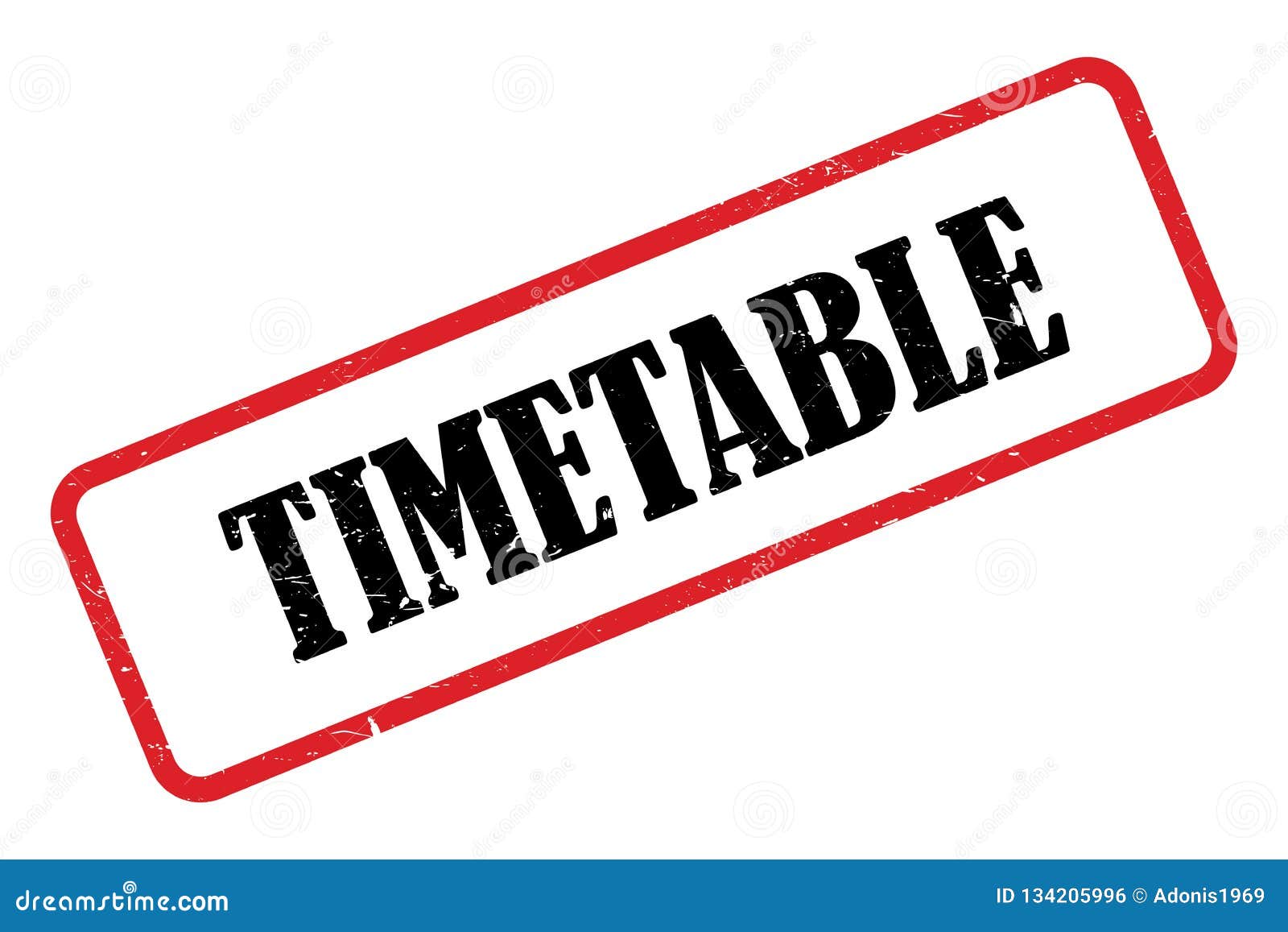 Timetable stamp stock illustration. Illustration of drawing - 134205996