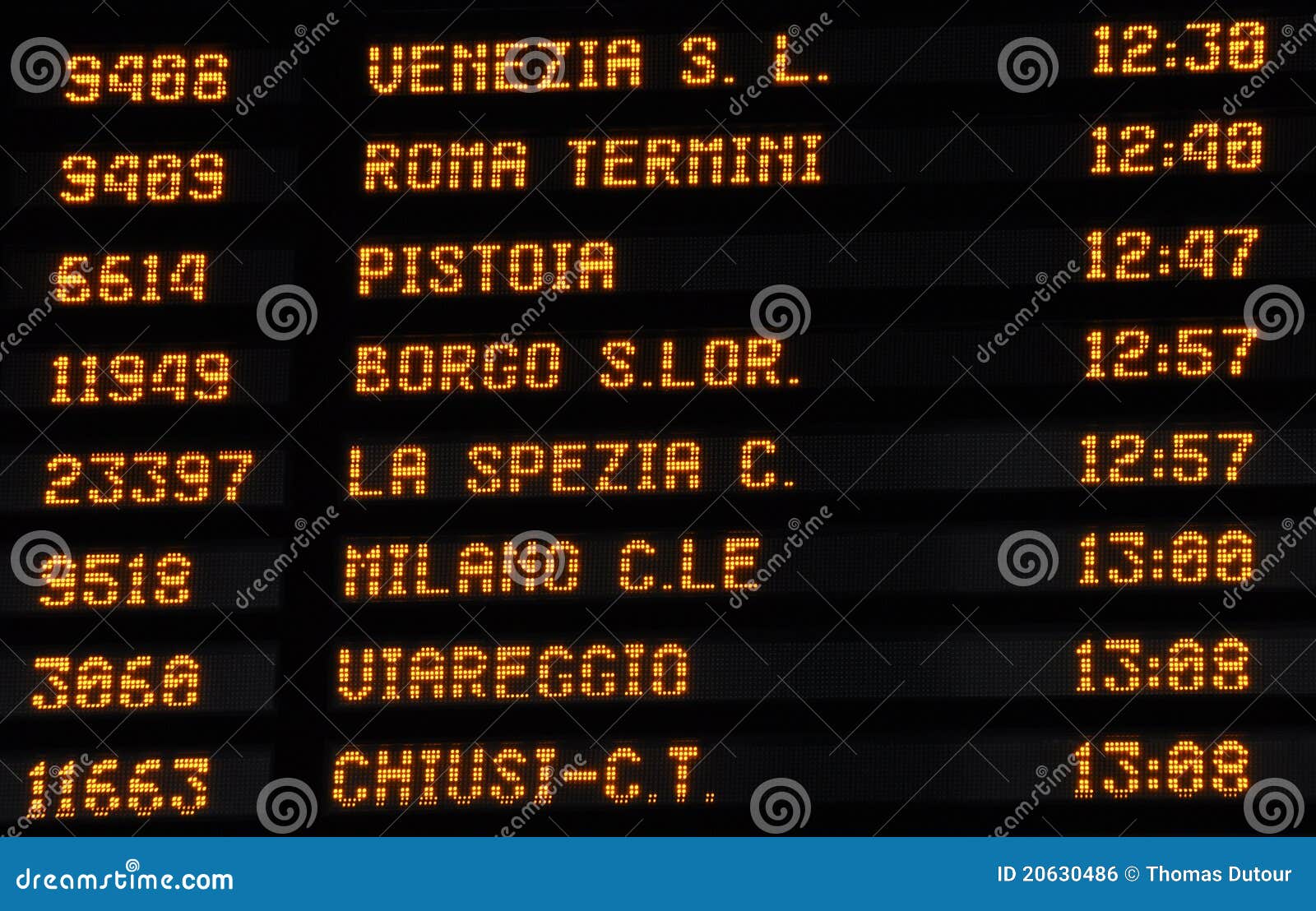 Timetable Train Timetable, Italy Stock Photo - Image of transport ...