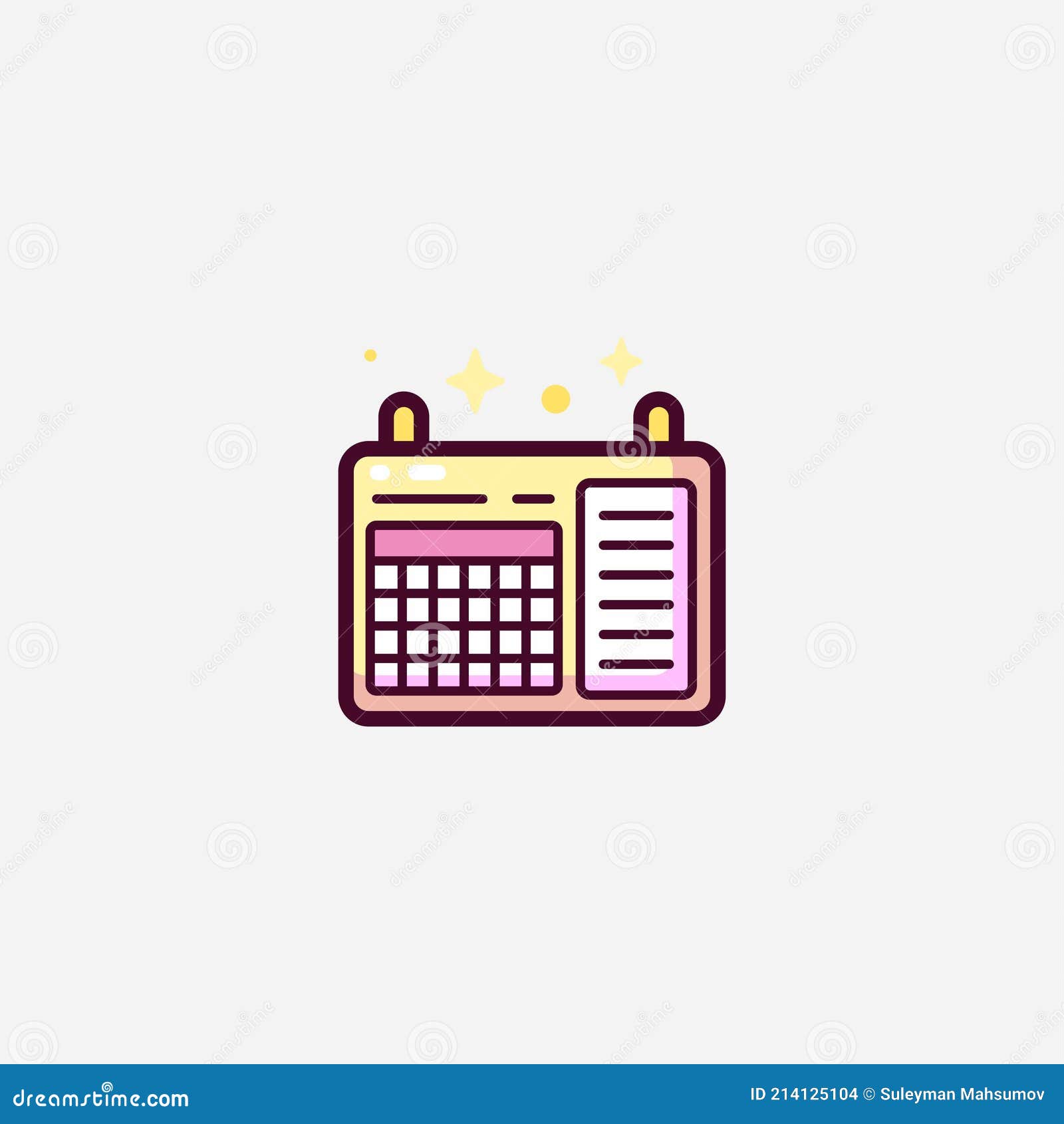 Timetable Vector Icon Sign Symbol Stock Vector - Illustration of date ...