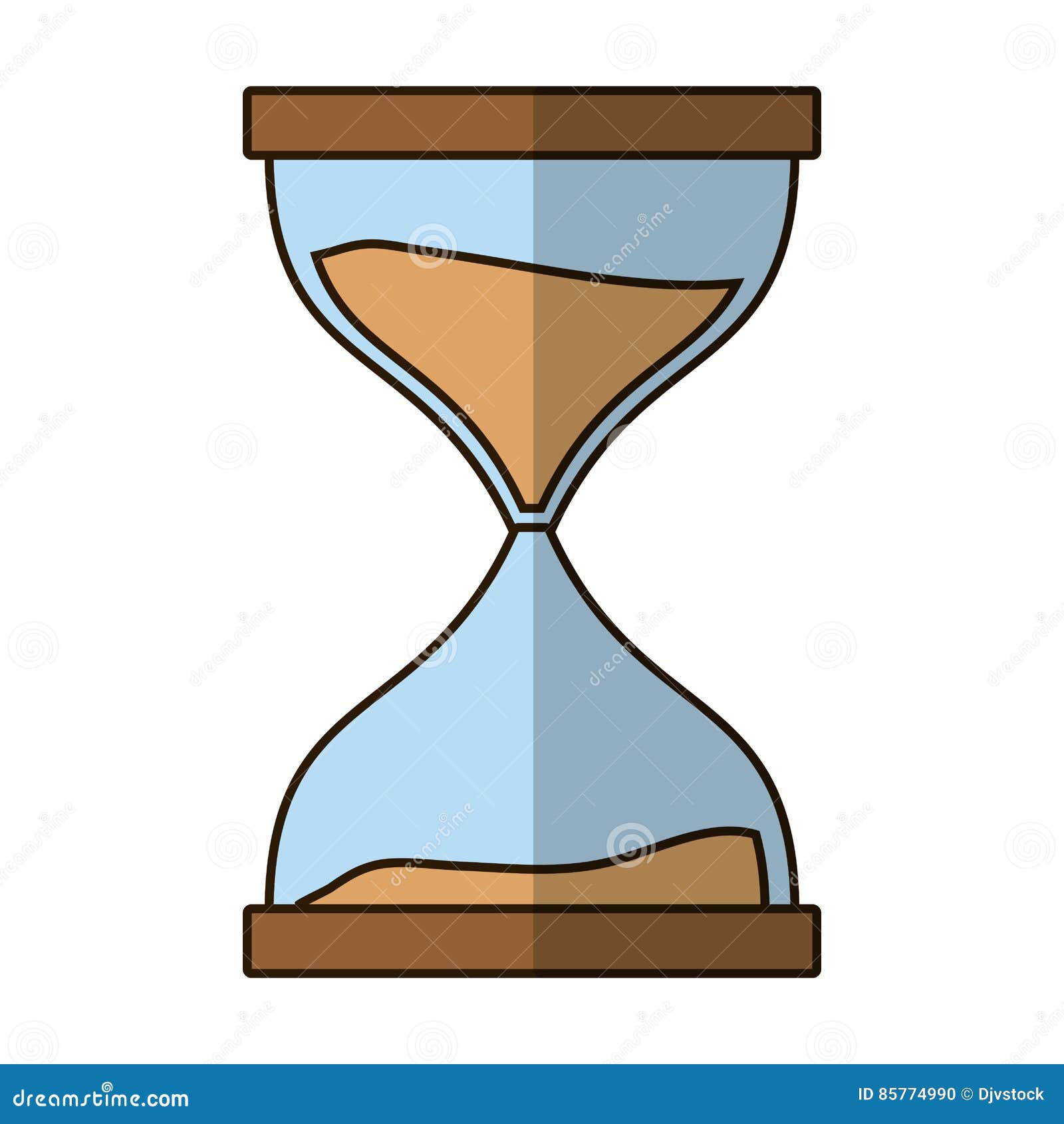 Timglas- Eller Sandglasssymbolsbild Stock Illustrationer - Illustration ...