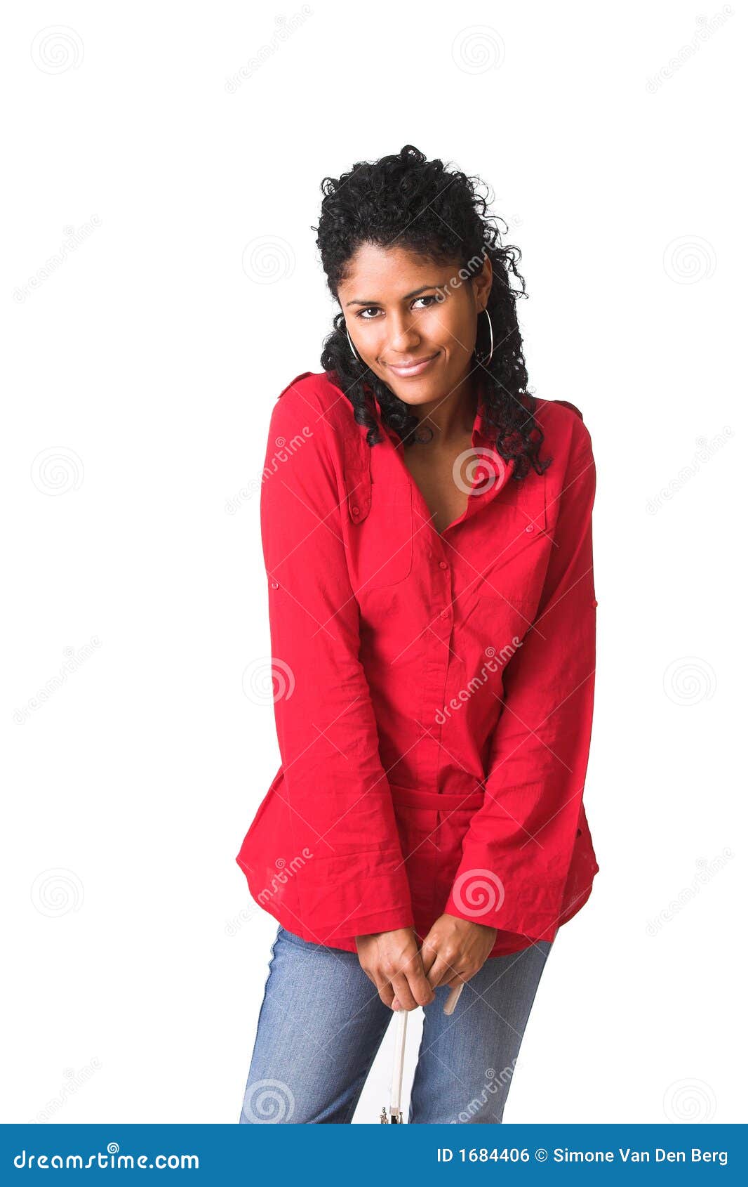 Timid beauty stock photo. Image of female, umbrella, brazilian - 1684406
