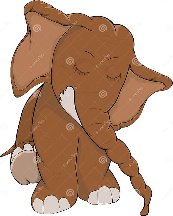Timid elephant stock vector. Illustration of elephant - 16175998