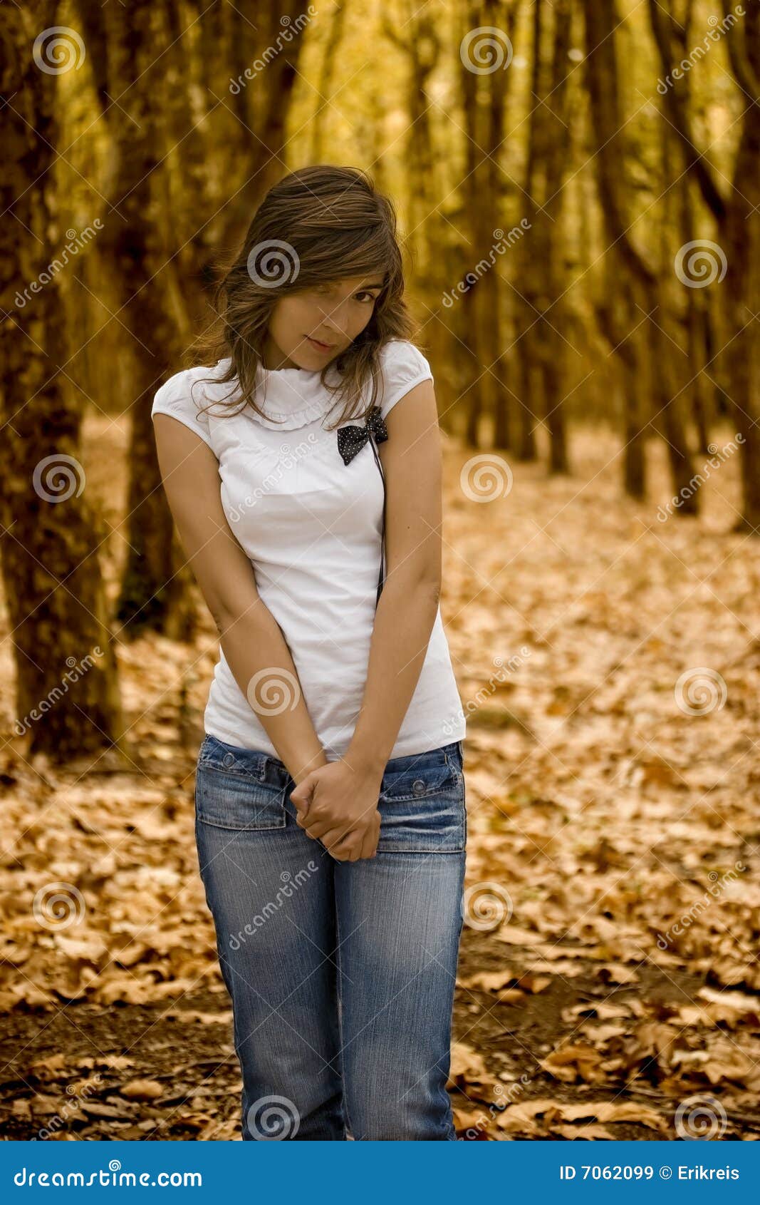 Timidity stock image. Image of adult, fall, closeup, beauty - 7062099