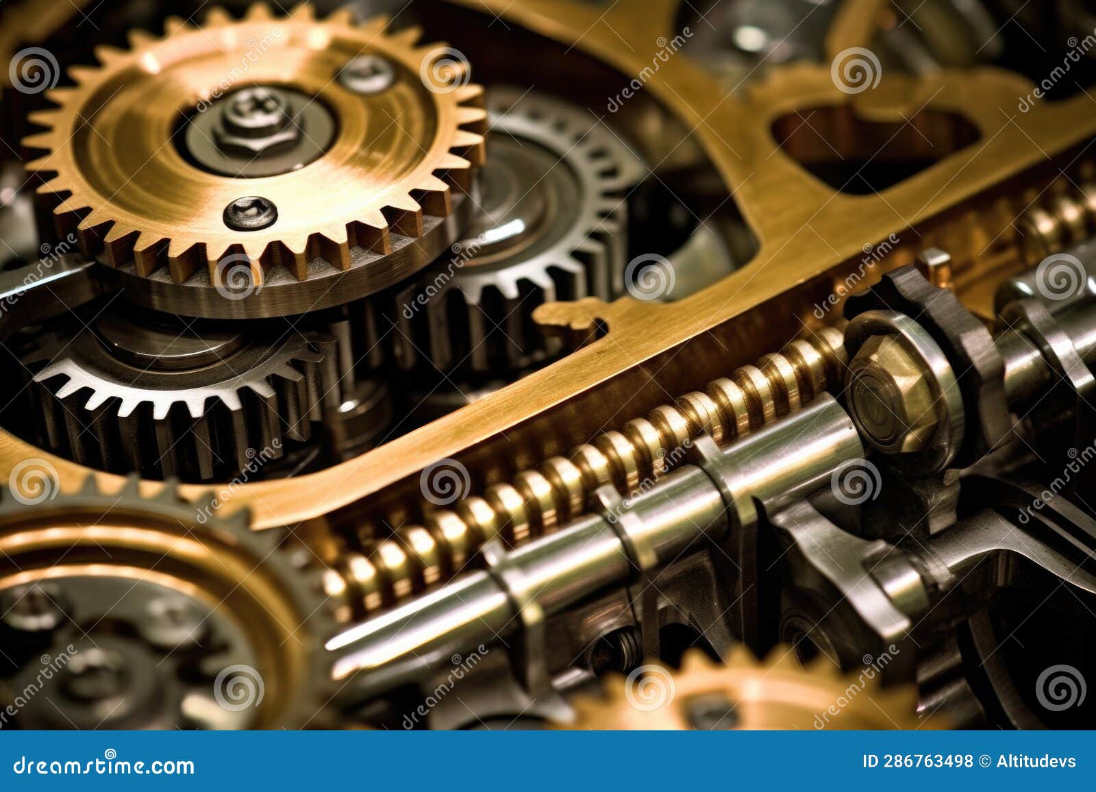 Two Gears With Timing Belt Illustration. Cartoon Vector | CartoonDealer ...