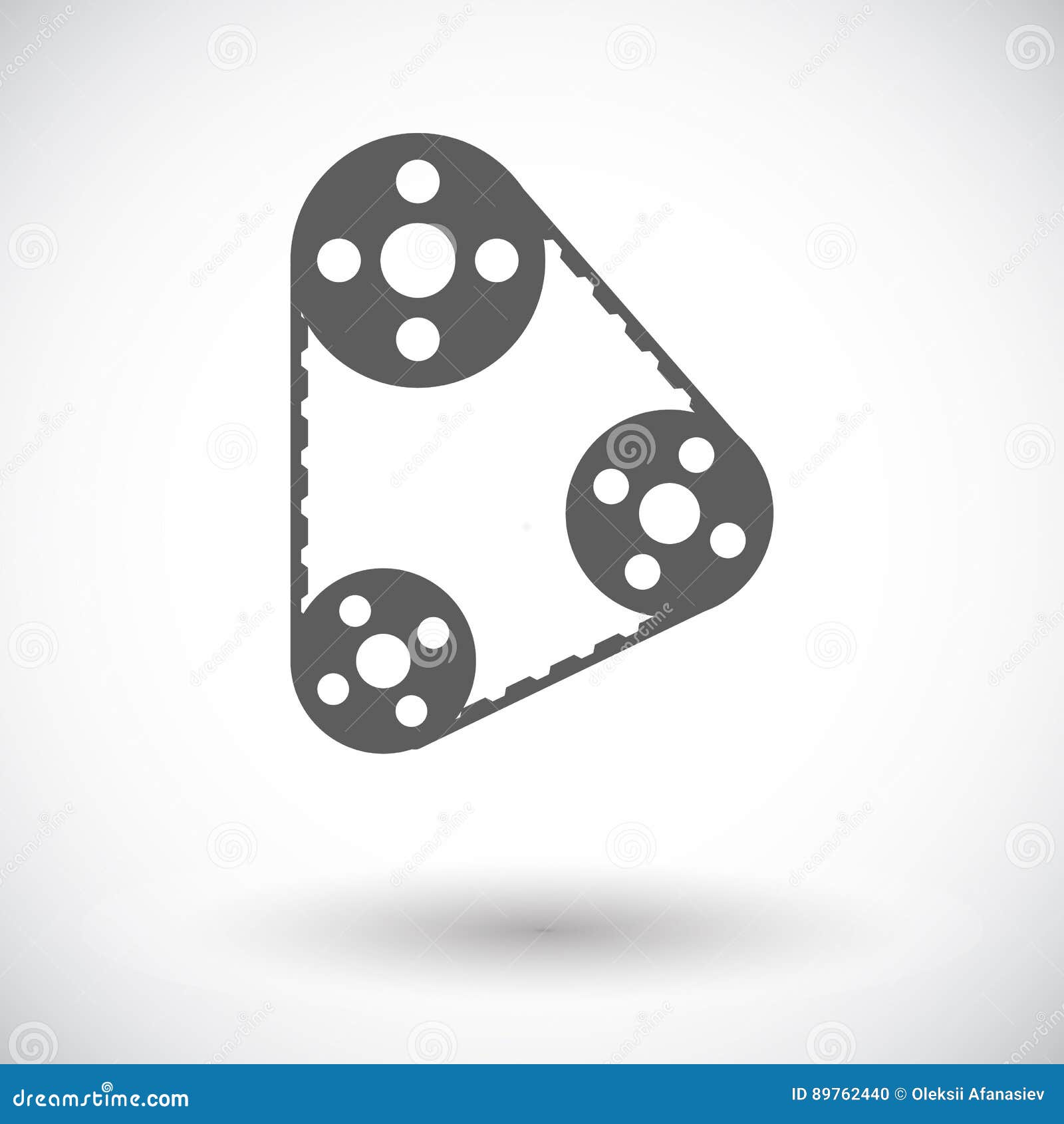 Timing belt icon. stock vector. Illustration of machine - 89762440