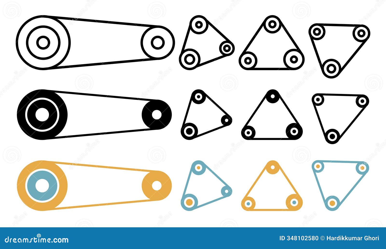 Timing belt icon vector stock illustration. Illustration of gear ...