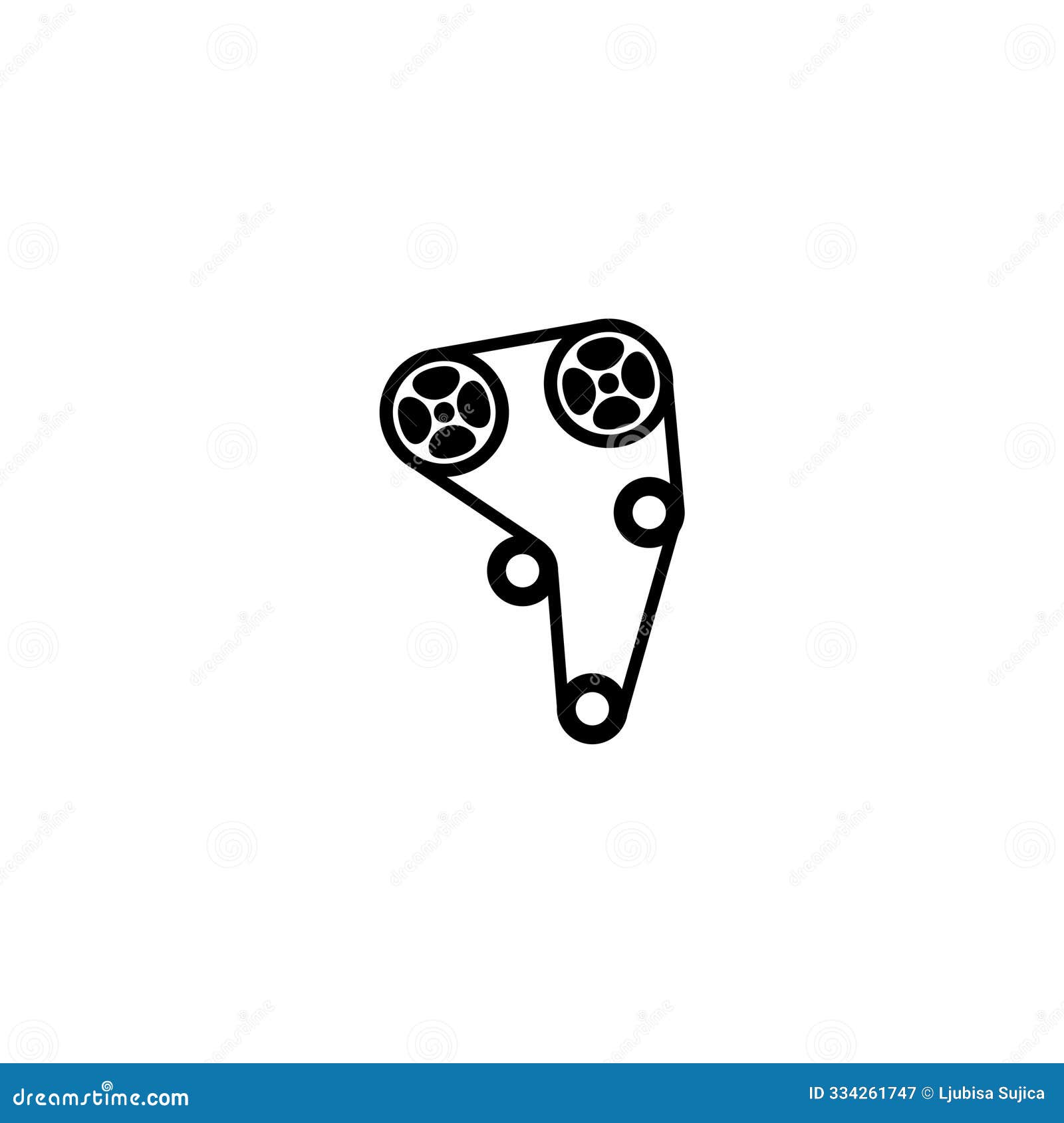 Timing Belt Kit Icon Isolated on White Background Stock Vector ...