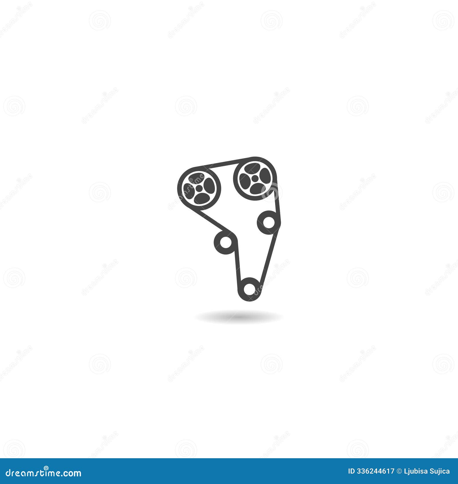 Timing Belt Icons On White Background. Vector Illustration. Royalty ...