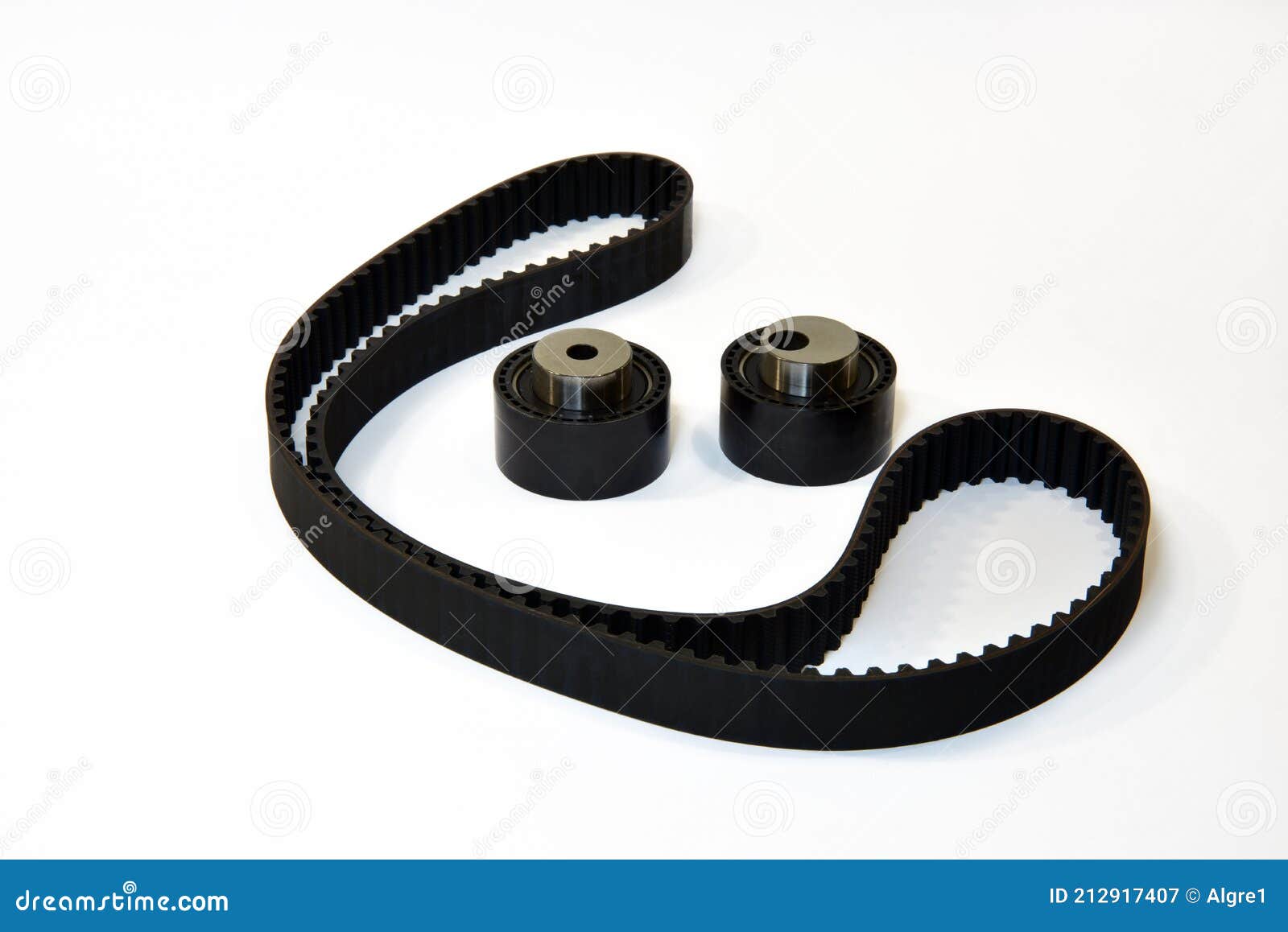 The Timing Belt and Rollers Stands on a White Background Stock Image ...