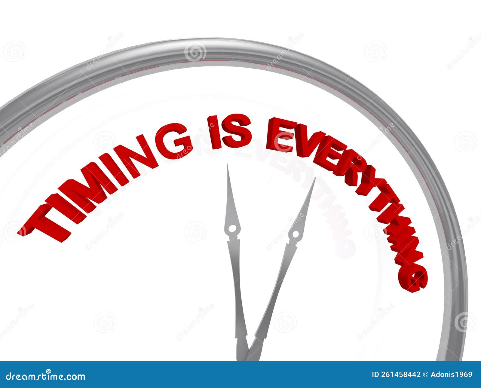 Timing Is Everything Traffic Sign On Blue Sky Stock Photography ...