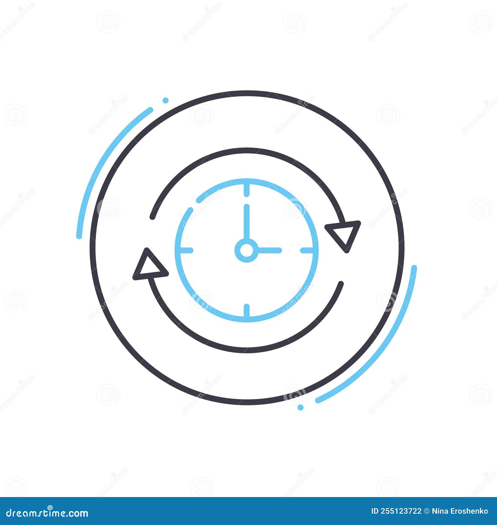 Timing Line Icon, Outline Symbol, Vector Illustration, Concept Sign ...