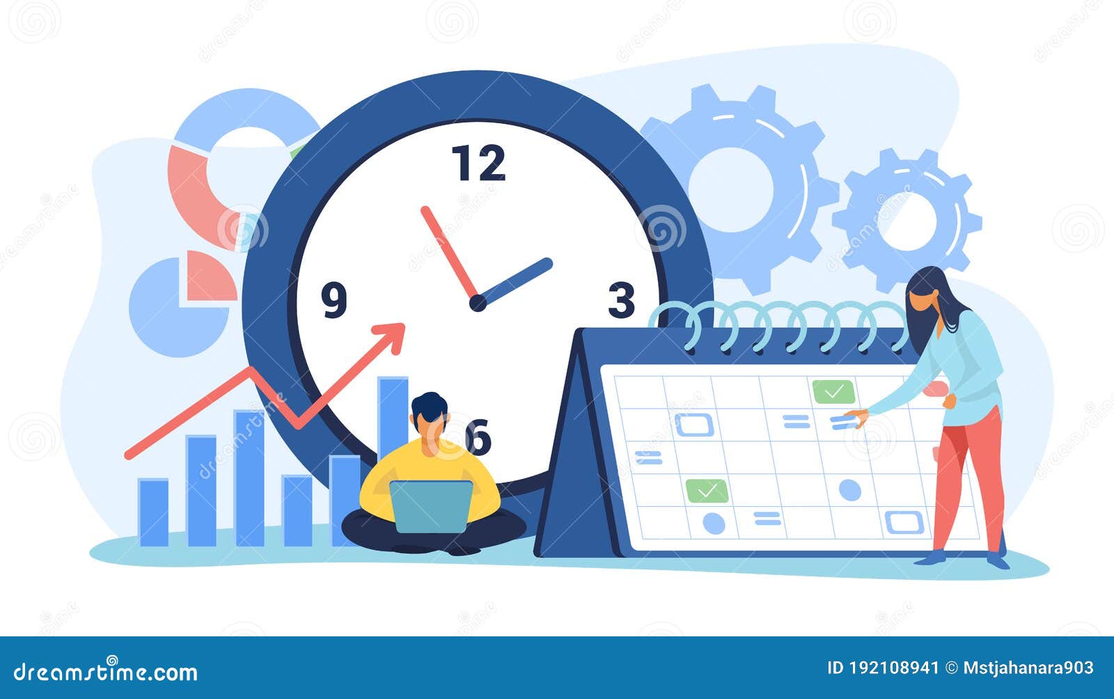 Timing and Project Scheduling Stock Vector - Illustration of abstract ...