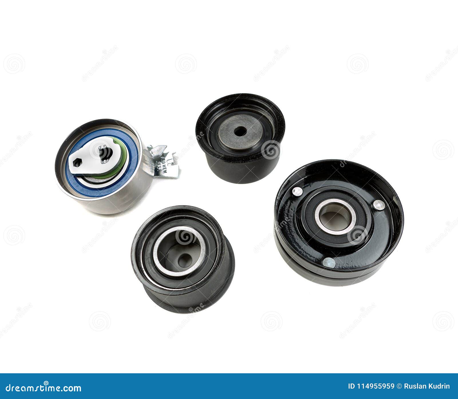 Timing Rollers. Isolate on White Stock Image - Image of roller ...