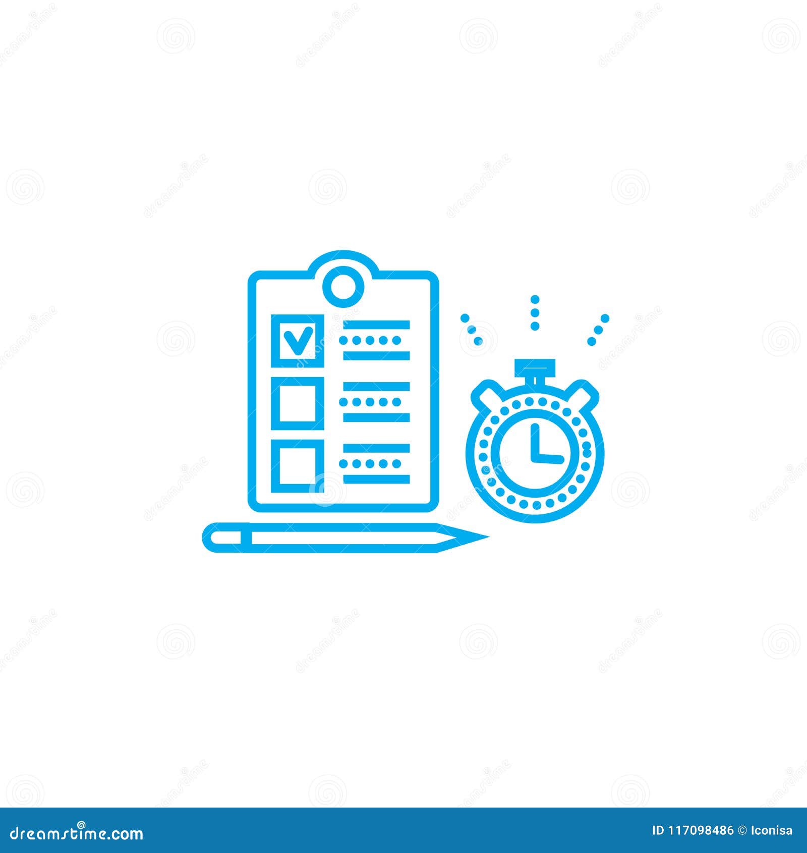 Timing for Tasks Linear Icon Concept. Timing for Tasks Line Vector Sign ...