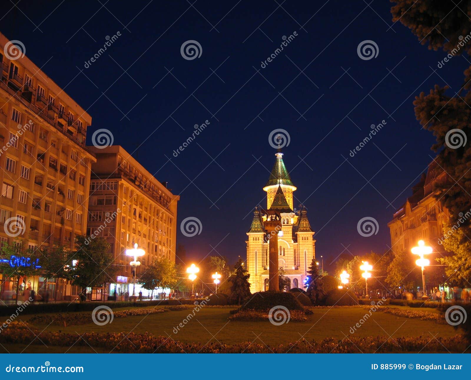 Timisoara Center,night,Romania Stock Image - Image of tourism ...