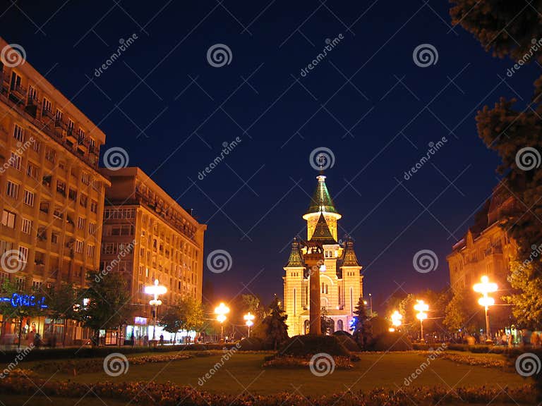Timisoara Center,night,Romania Stock Image - Image of tourism ...