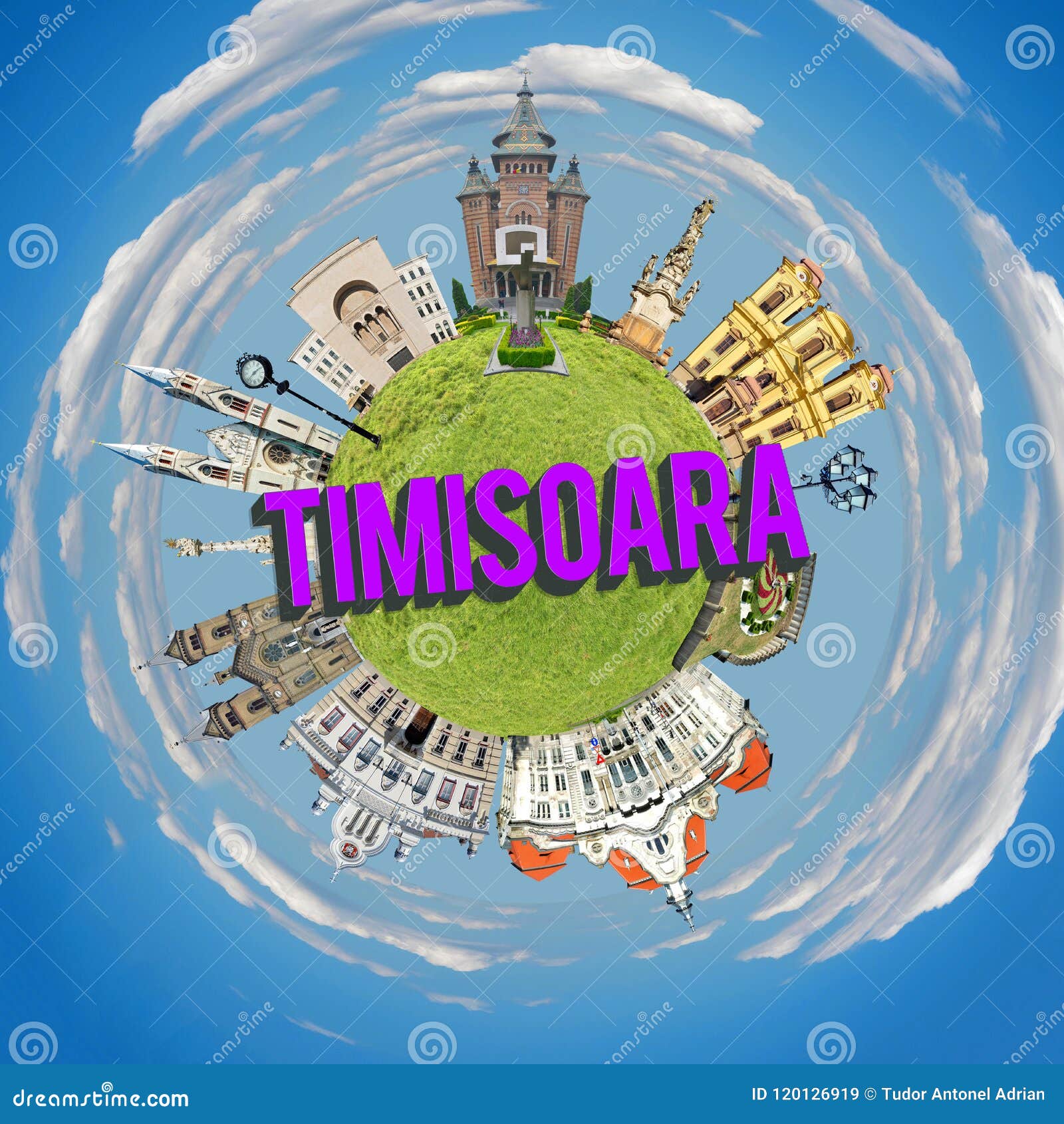 Timisoara City Republic Of Romania Map Vector Illustration, Scribble ...