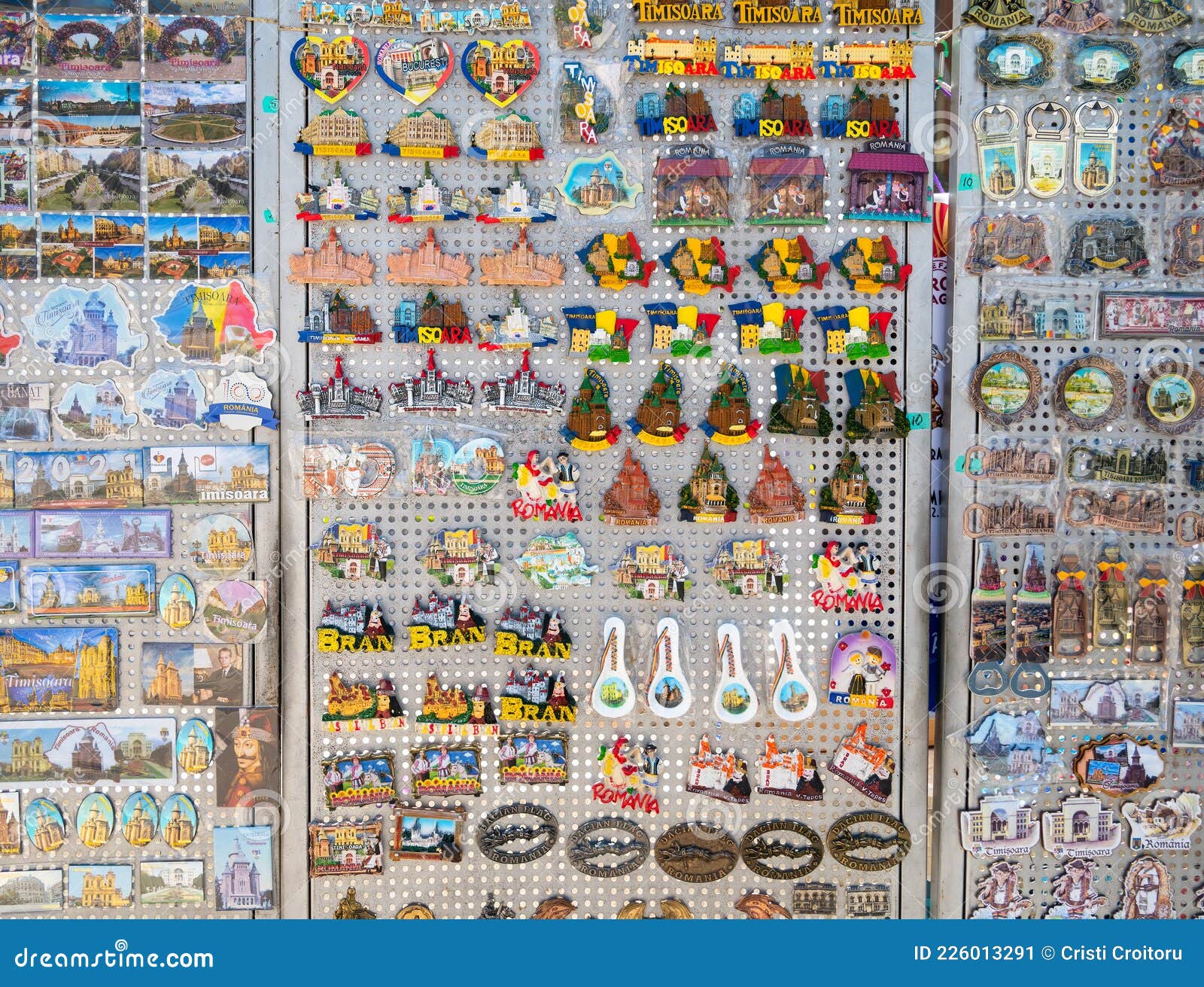 Fridge Magnets Souvenir on Display in the Center of Timisoara Editorial ...