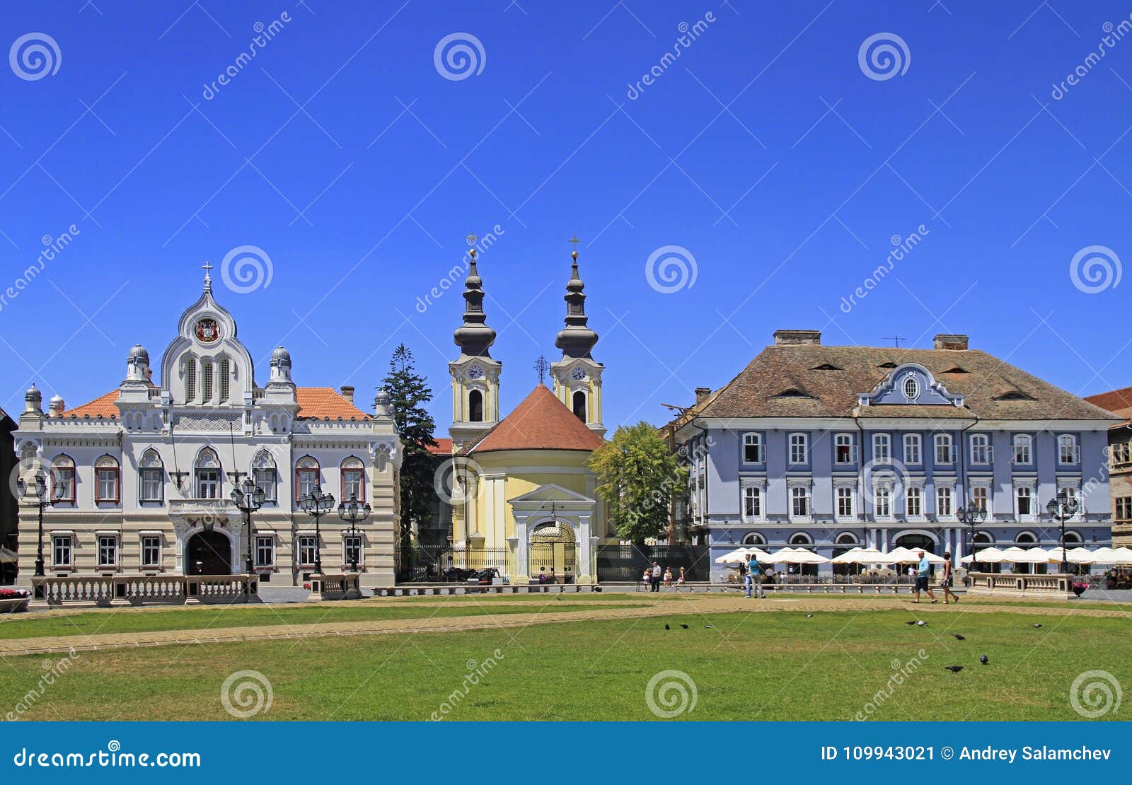 People are Walking by the Union Square in Timisoara, Romania Editorial ...