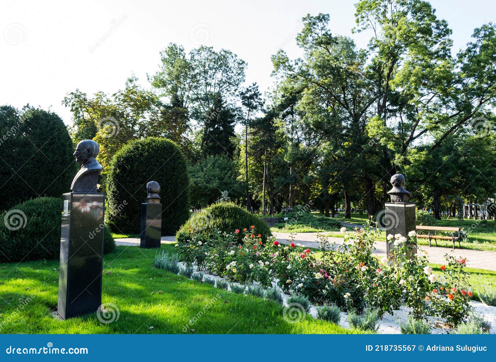 Group of Statues in Central Park, Timisoara. Editorial Photography ...
