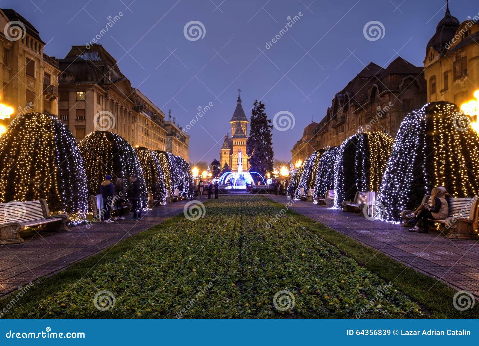 Timisoara, Romania stock image. Image of illuminated - 64356839