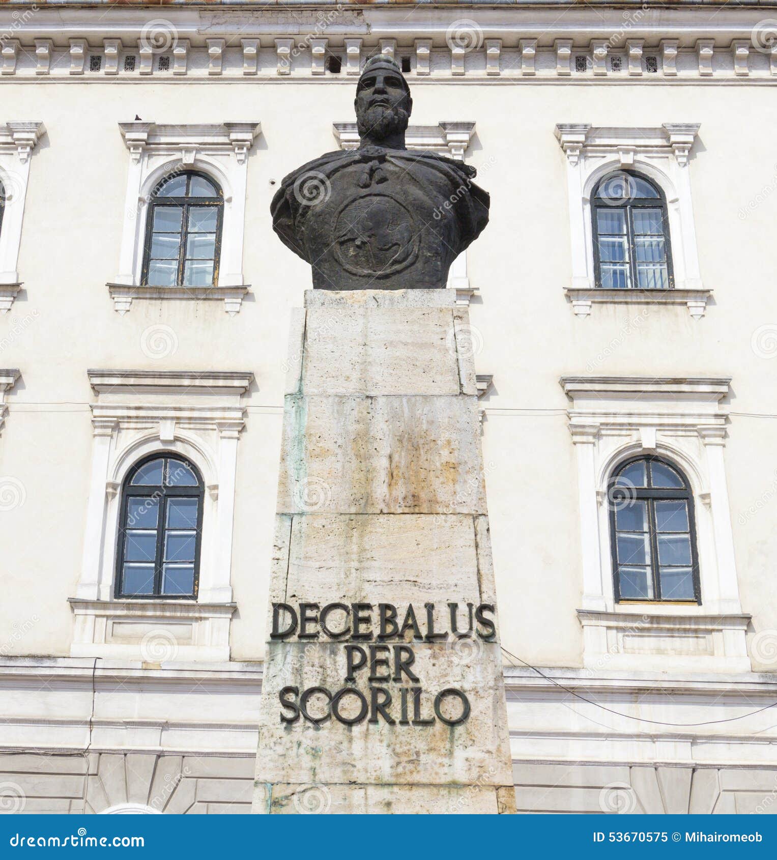 The Statue Of Decebal Carved In The Mountain. Decebal`s Head Carved In ...