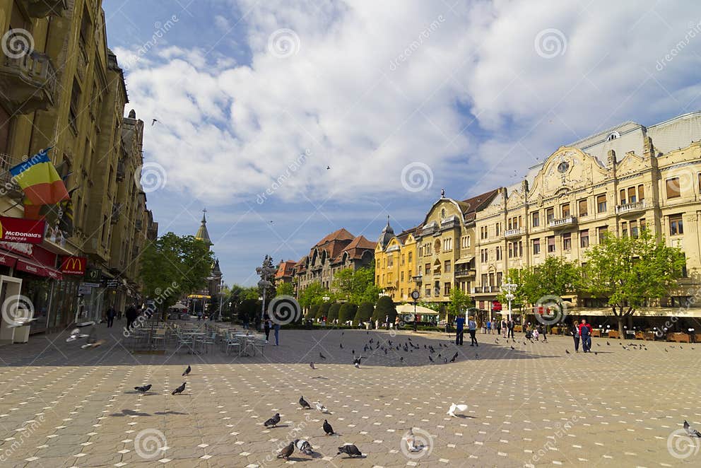 Timisoara - the Victory Square Editorial Stock Image - Image of urban ...