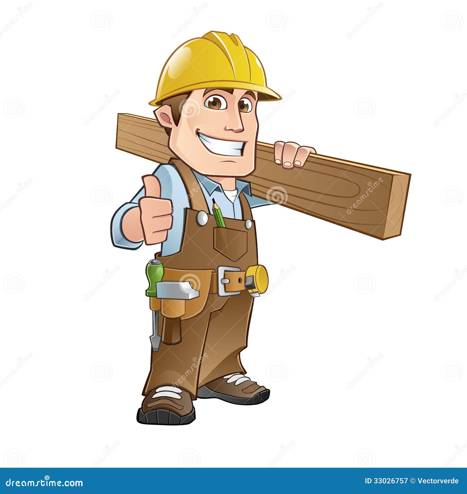 Timmerman vector illustratie. Illustration of hersteller - 33026757