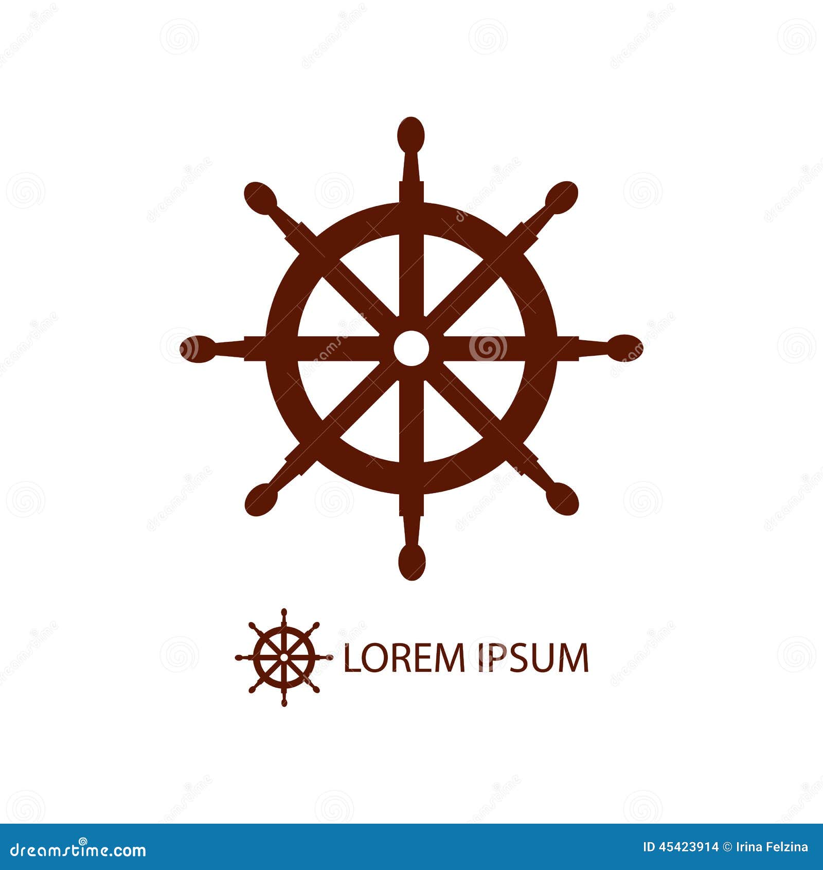 Timone come logo su bianco illustrazione vettoriale. Illustrazione di ...