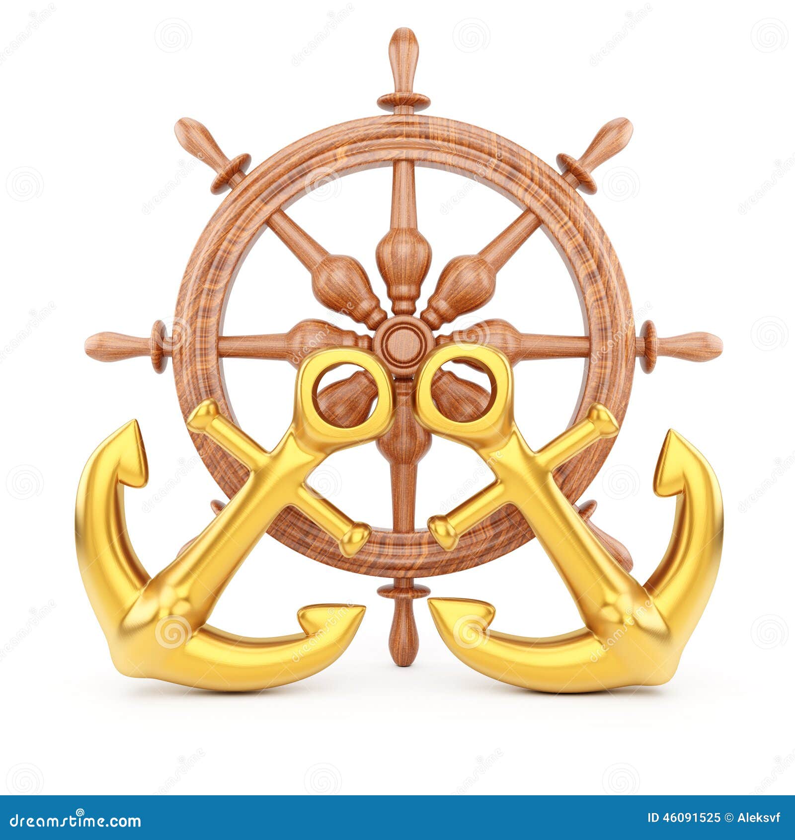 Timone e ancore illustrazione di stock. Illustrazione di bianco - 46091525