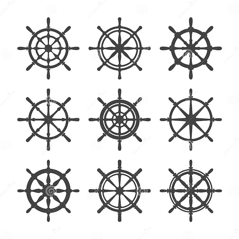 Timones negros del vector ilustración del vector. Ilustración de divisa ...