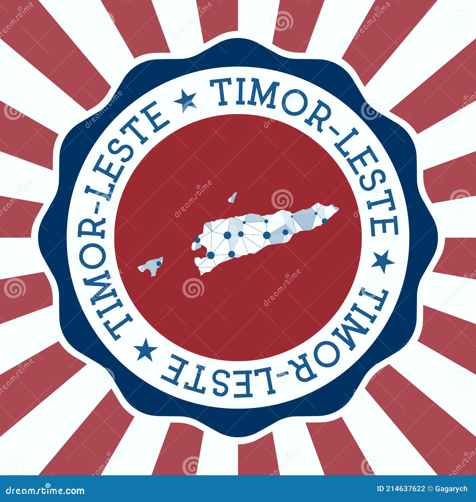 Timor-Leste Badge. stock vector. Illustration of business - 214637622