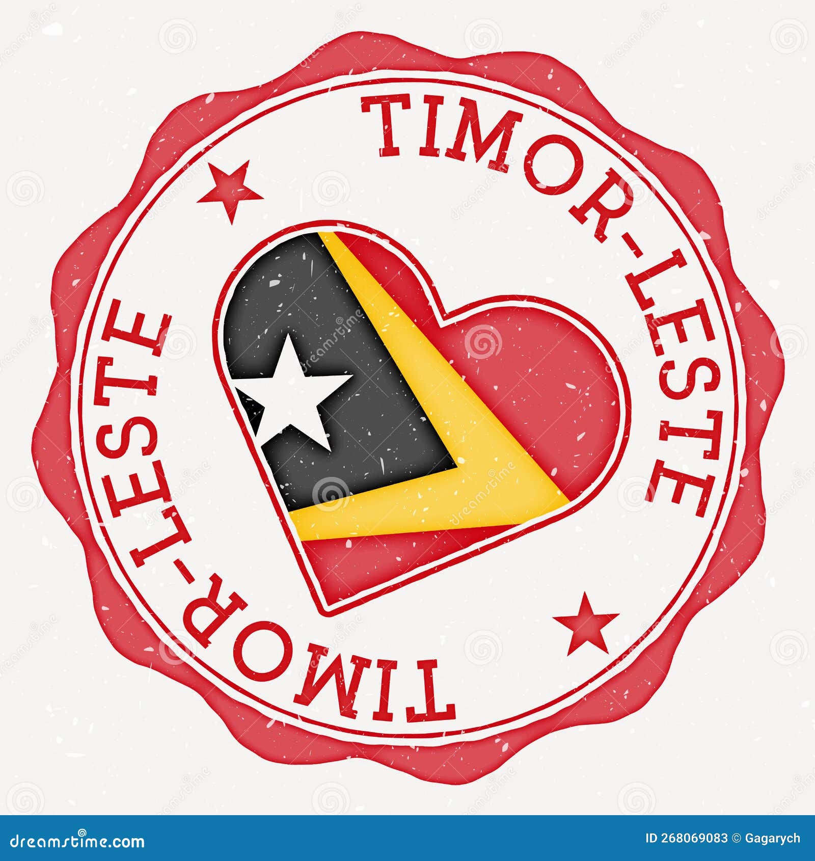 Timor Leste Logo East Timor Star Flag. Timor Leste Star Shape Flag.