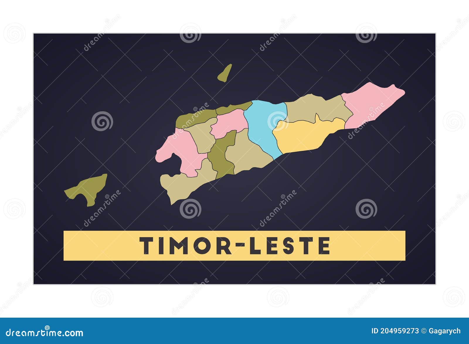 Timor-Leste map.. stock vector. Illustration of east - 204959273