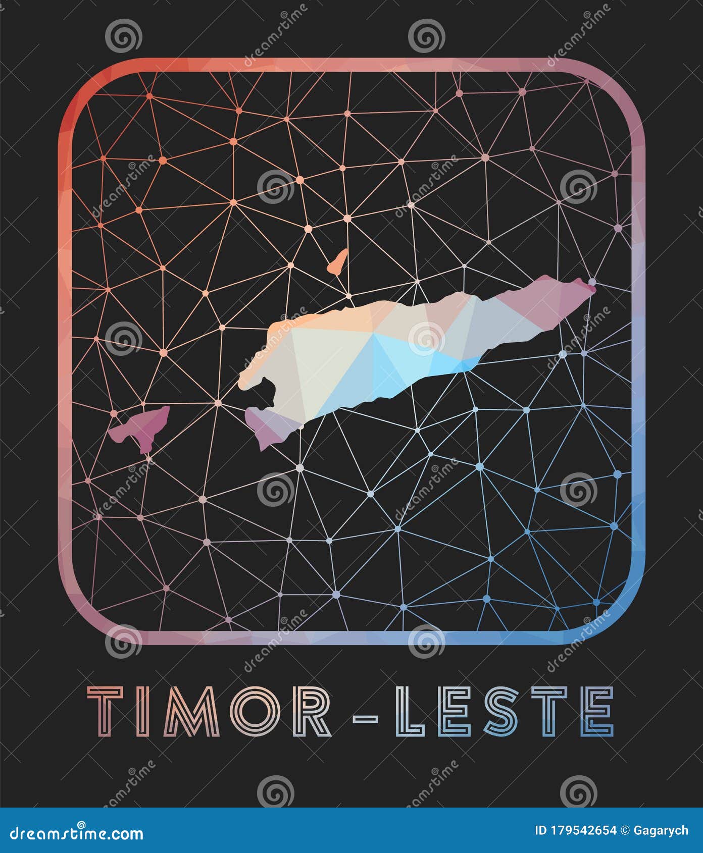 Timor-Leste map design. stock vector. Illustration of design - 179542654