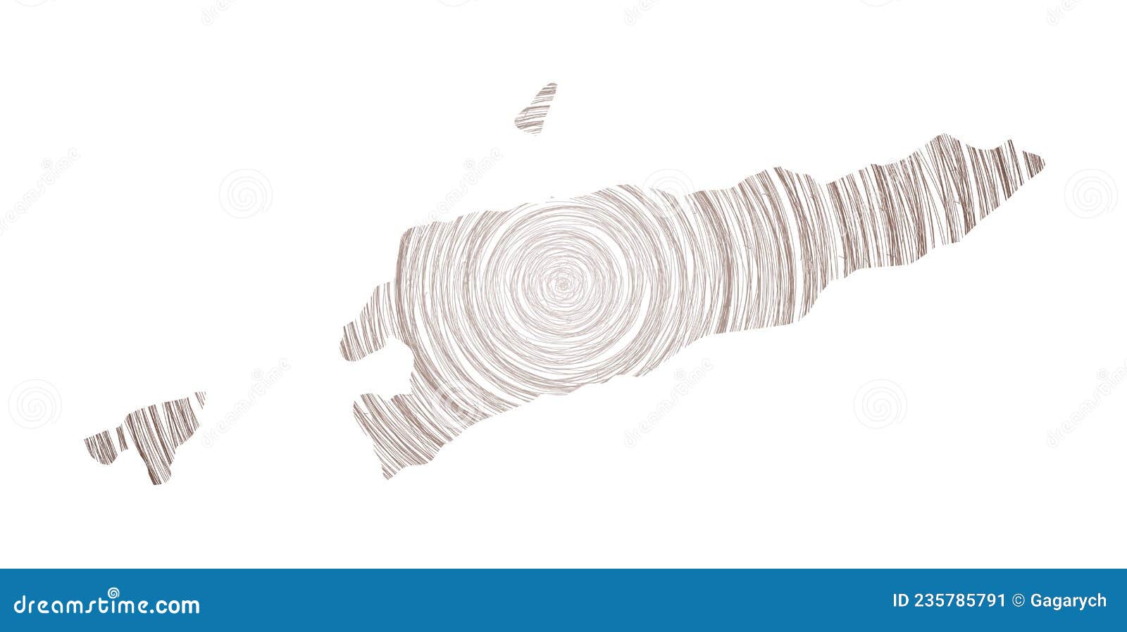 Timor-Leste Map Filled with Concentric Circles. Stock Vector ...