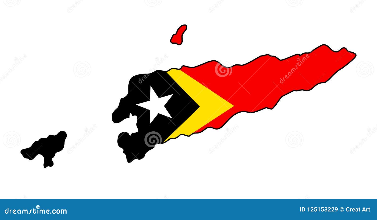 Timor Leste .Map of Timor Leste Vector Illustration Stock Vector ...