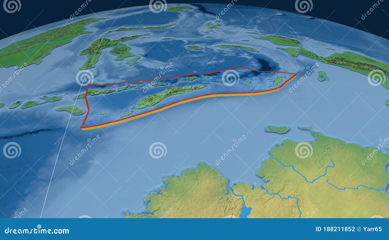 Timor Plate Extruded - Natural Earth Stock Illustration - Illustration ...