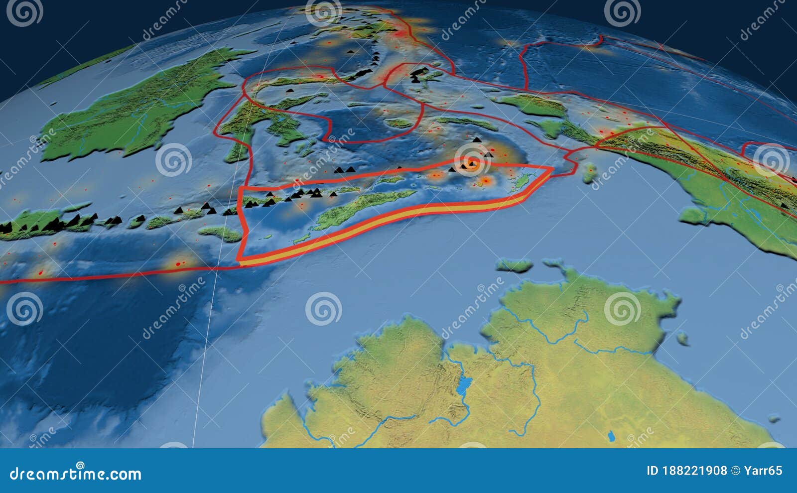 Timor Plate Extruded - Natural Earth Stock Illustration - Illustration ...