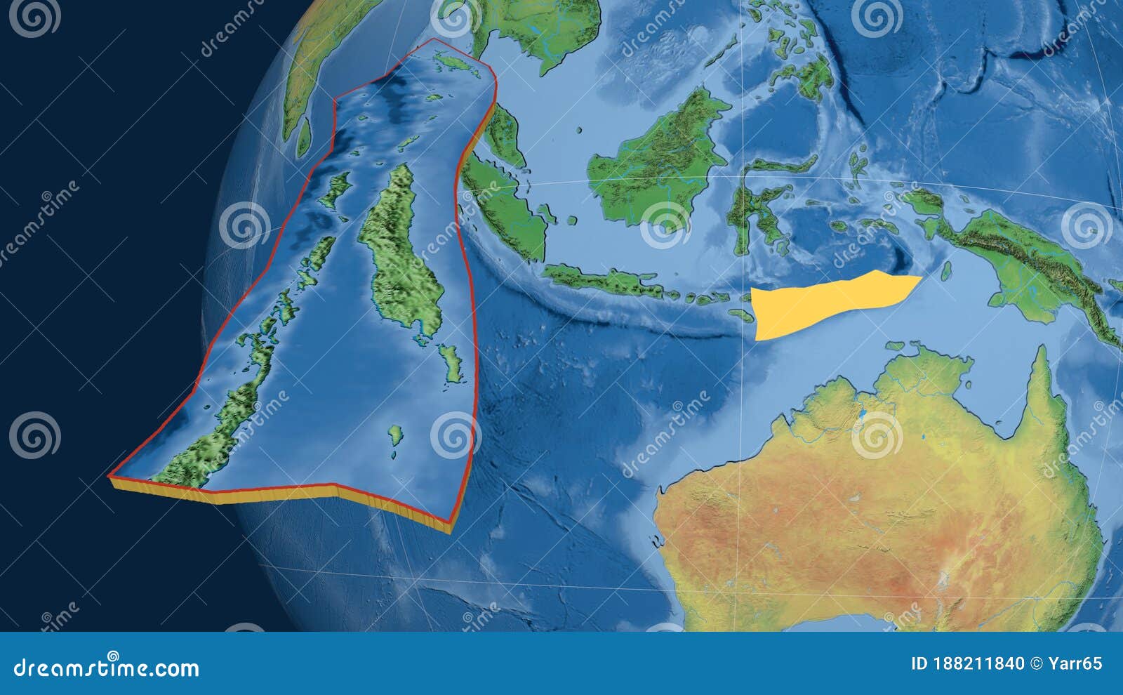 Timor Plate Presented - Natural Earth Stock Illustration - Illustration ...