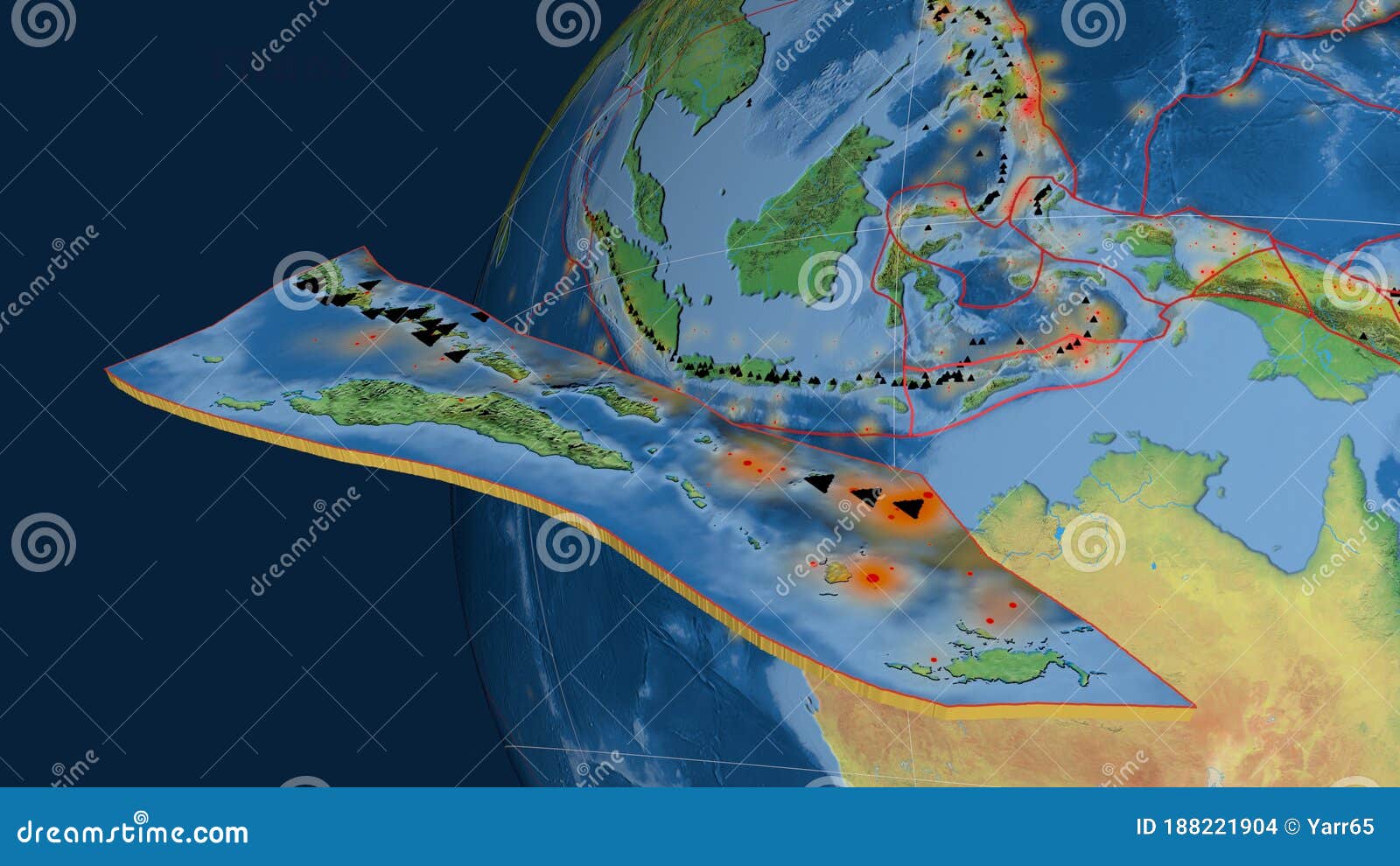 Timor Plate Presented - Natural Earth Stock Illustration - Illustration ...