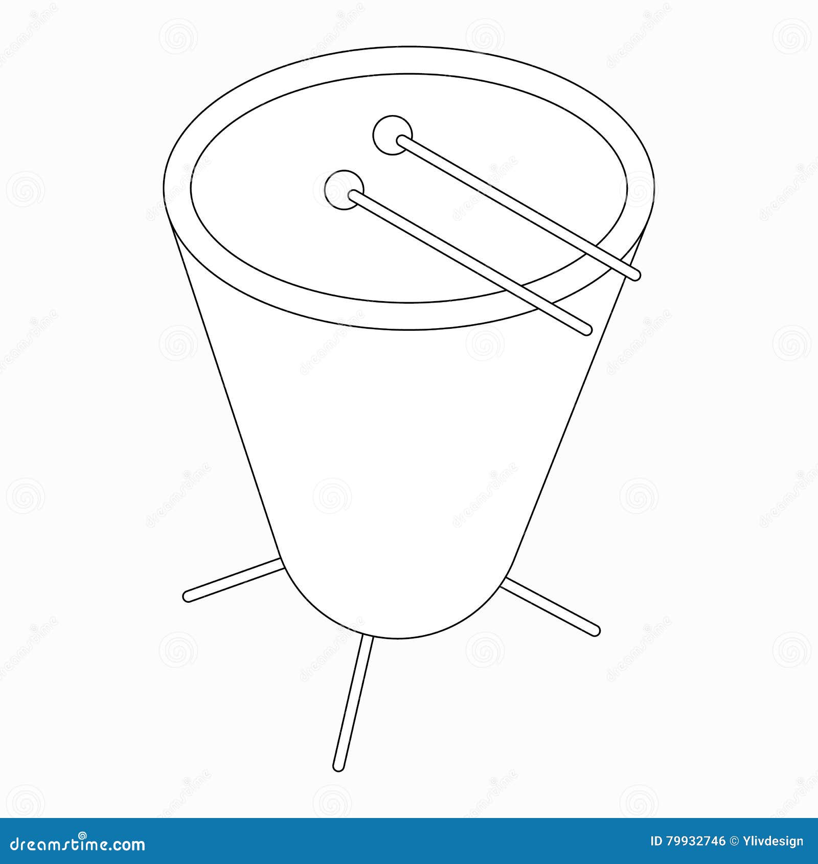 Timpani Drum Icon, Isometric 3d Style Stock Vector - Illustration of ...