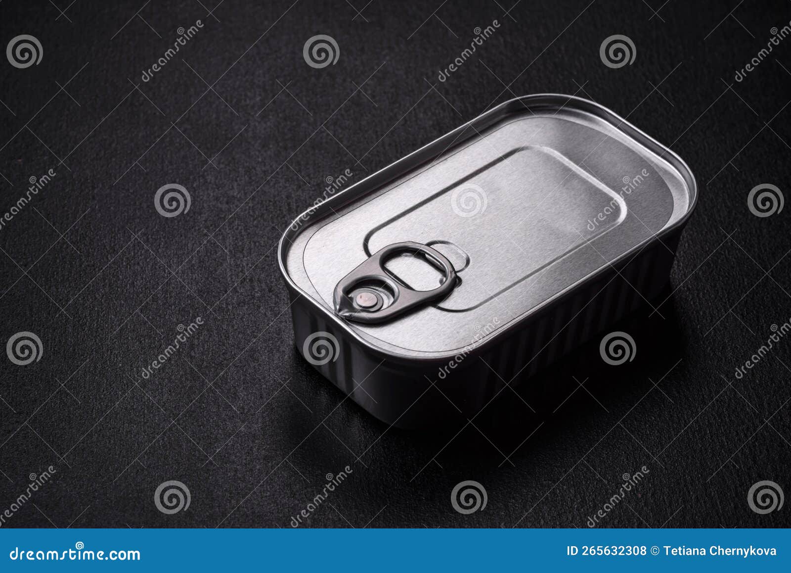 Tin or Aluminum Rectangular Can of Canned Food with a Key Stock Photo ...