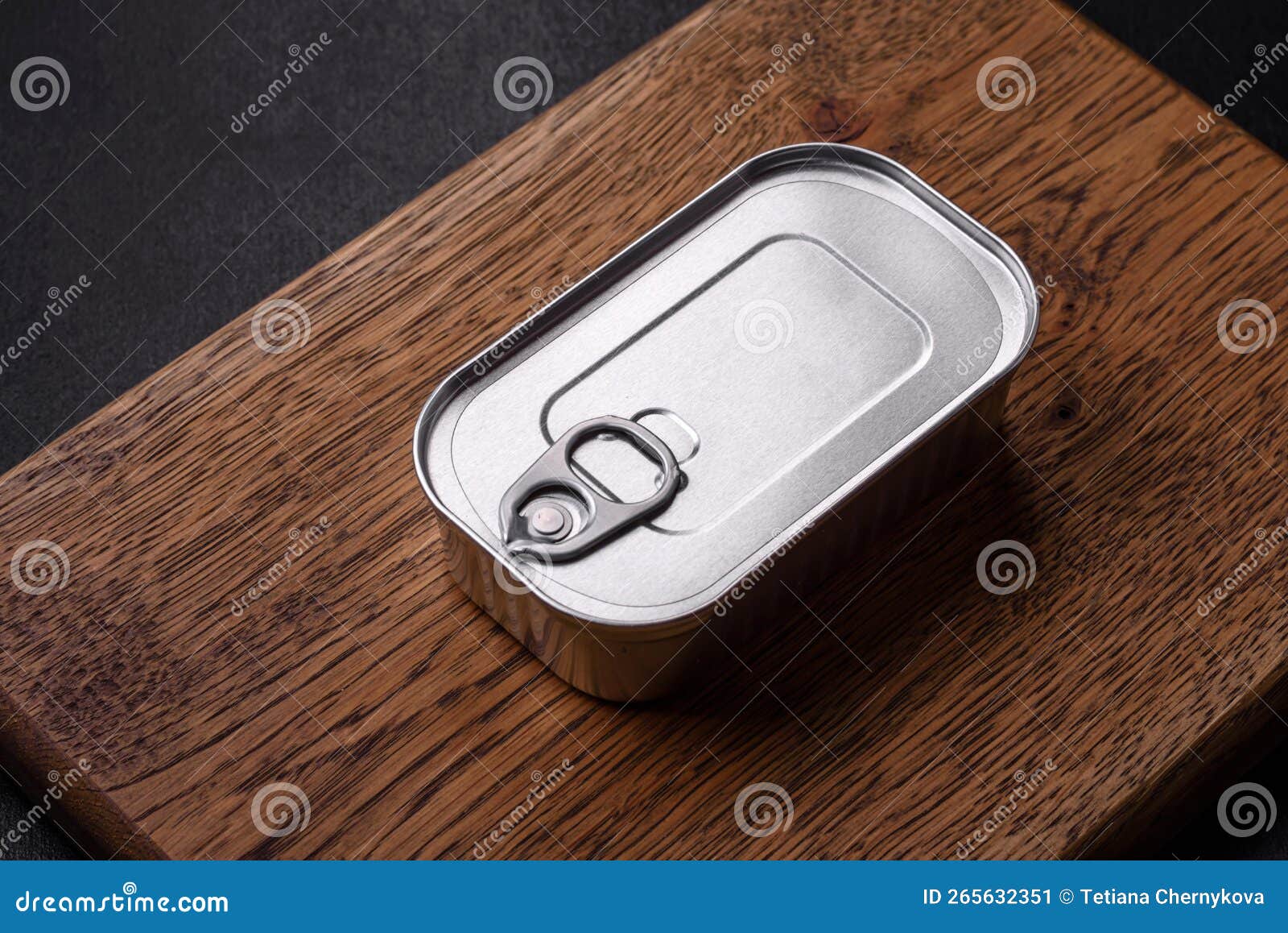Tin or Aluminum Rectangular Can of Canned Food with a Key Stock Image ...