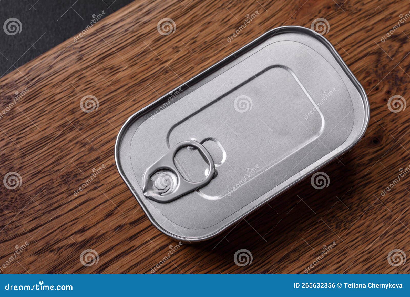 Tin or Aluminum Rectangular Can of Canned Food with a Key Stock Photo ...