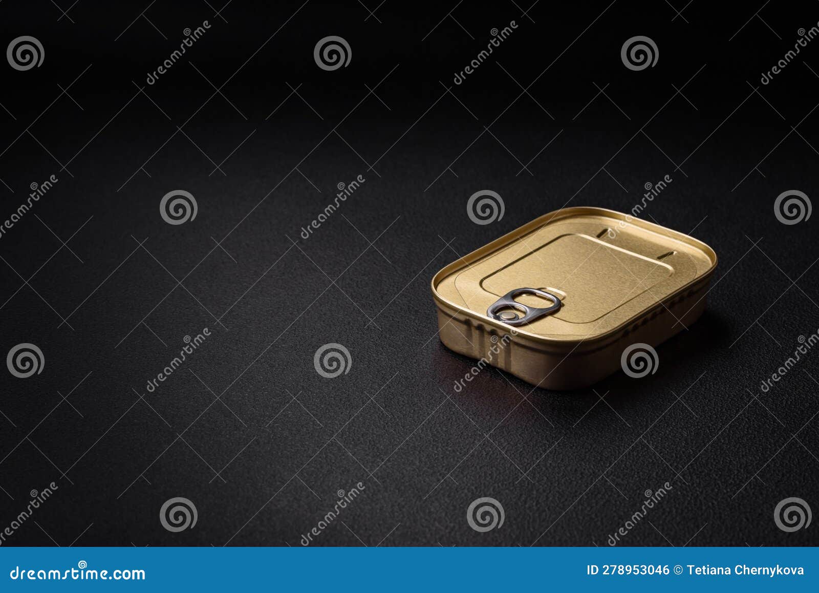 Tin or Aluminum Rectangular Can of Canned Food with a Key Stock Photo ...
