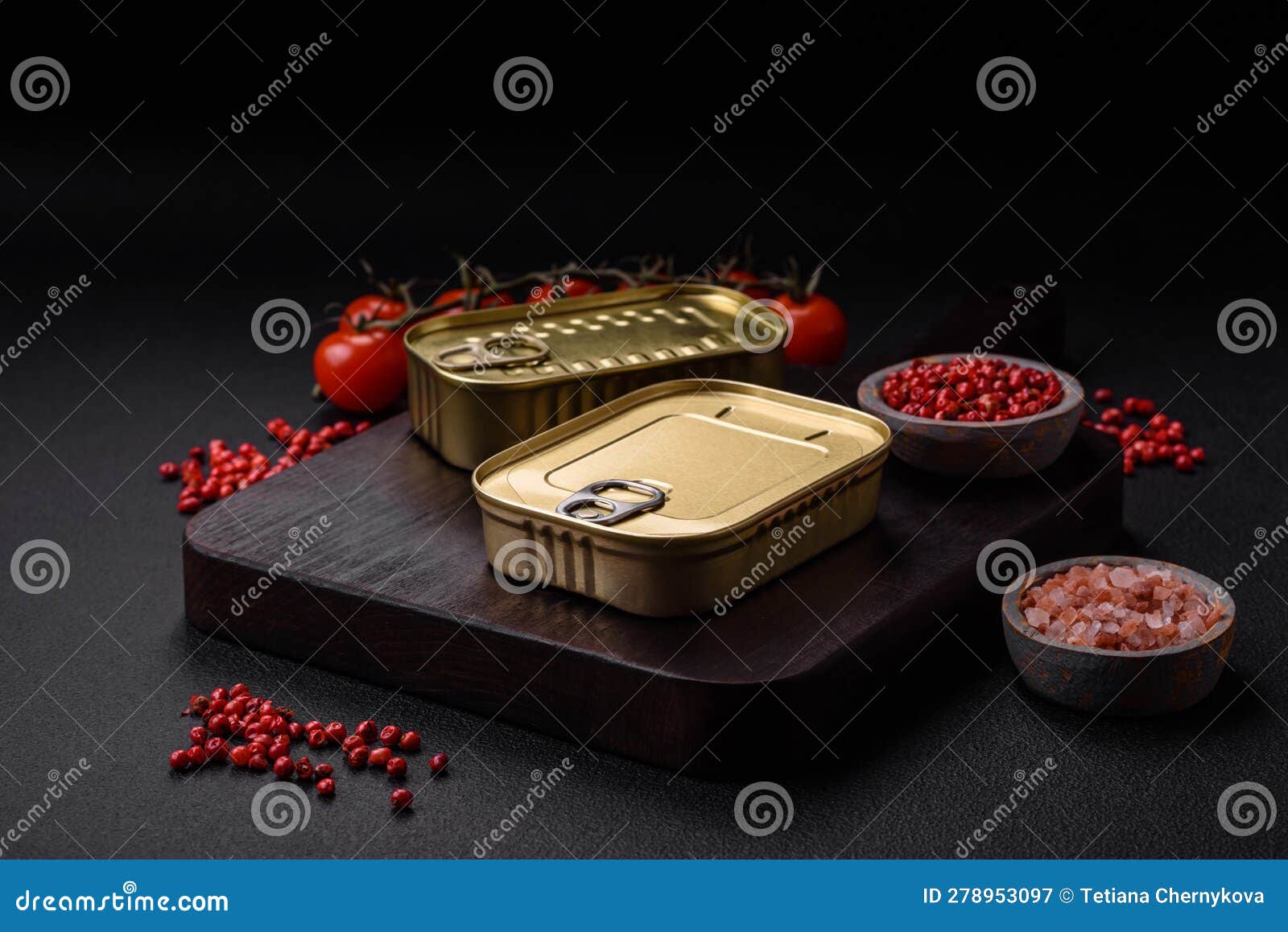 Tin or Aluminum Rectangular Can of Canned Food with a Key Stock Image ...