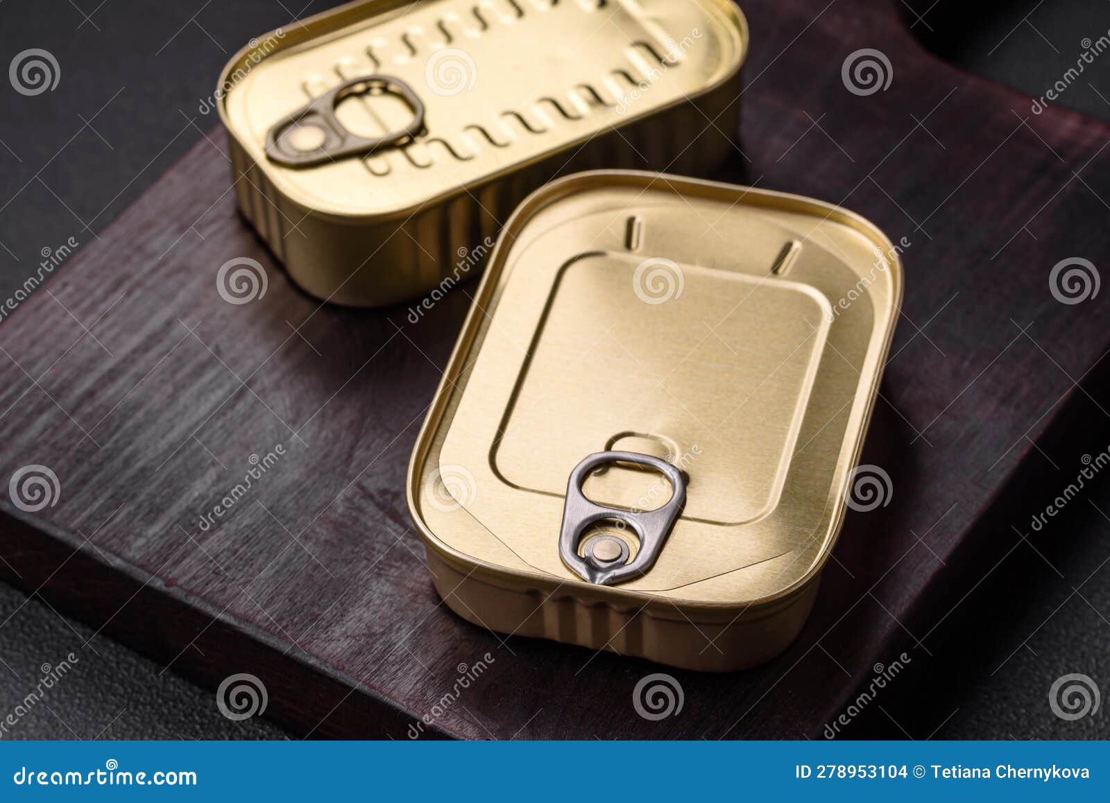 Tin or Aluminum Rectangular Can of Canned Food with a Key Stock Photo ...